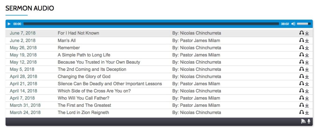 Sermon Audio – Exec Tools